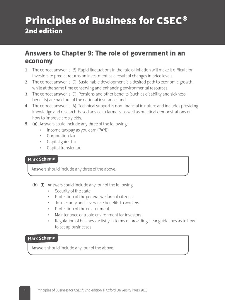 Principles of Business For CSEC®: 2nd Edition | PDF | Welfare | Taxes