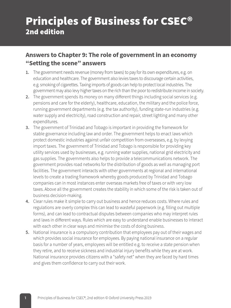 Principles of Business For CSEC®: 2nd Edition | Download Free PDF ...