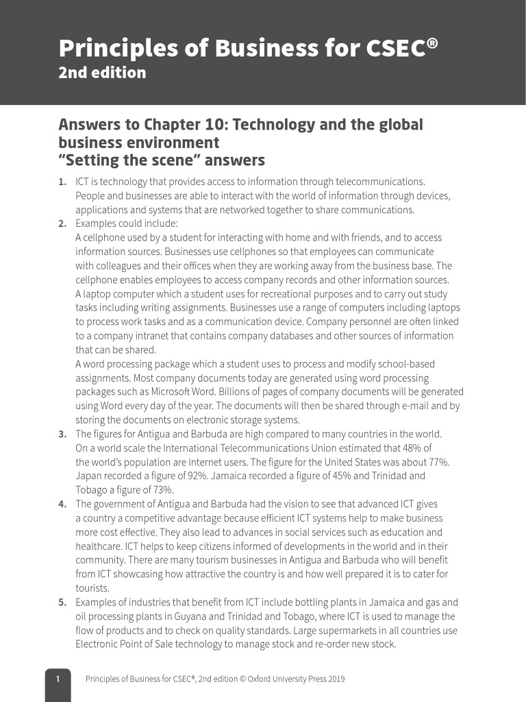Principles of Business For CSEC®: 2nd Edition | PDF | Quality Of Life ...