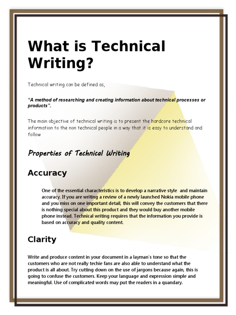 What Is Technical Writing?: Accuracy | PDF | Mass Media | Written ...