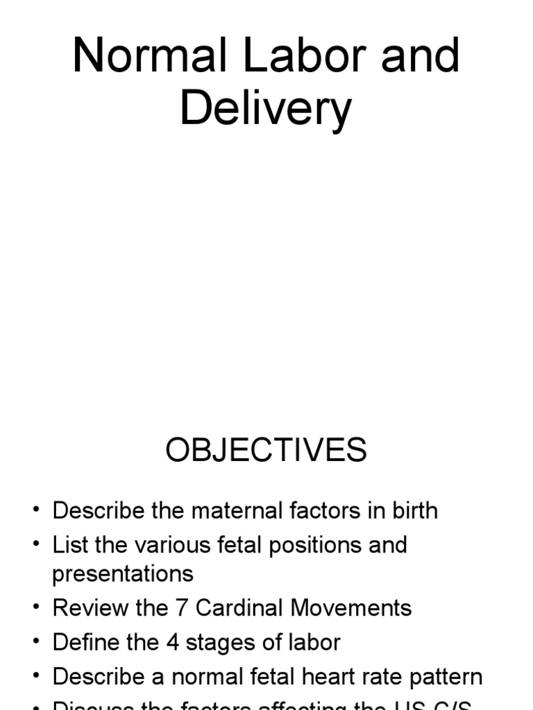 Normal and Abnormal Labor Lecture 1-5 Most Topics in OB | PDF | Childbirth | Pelvis
