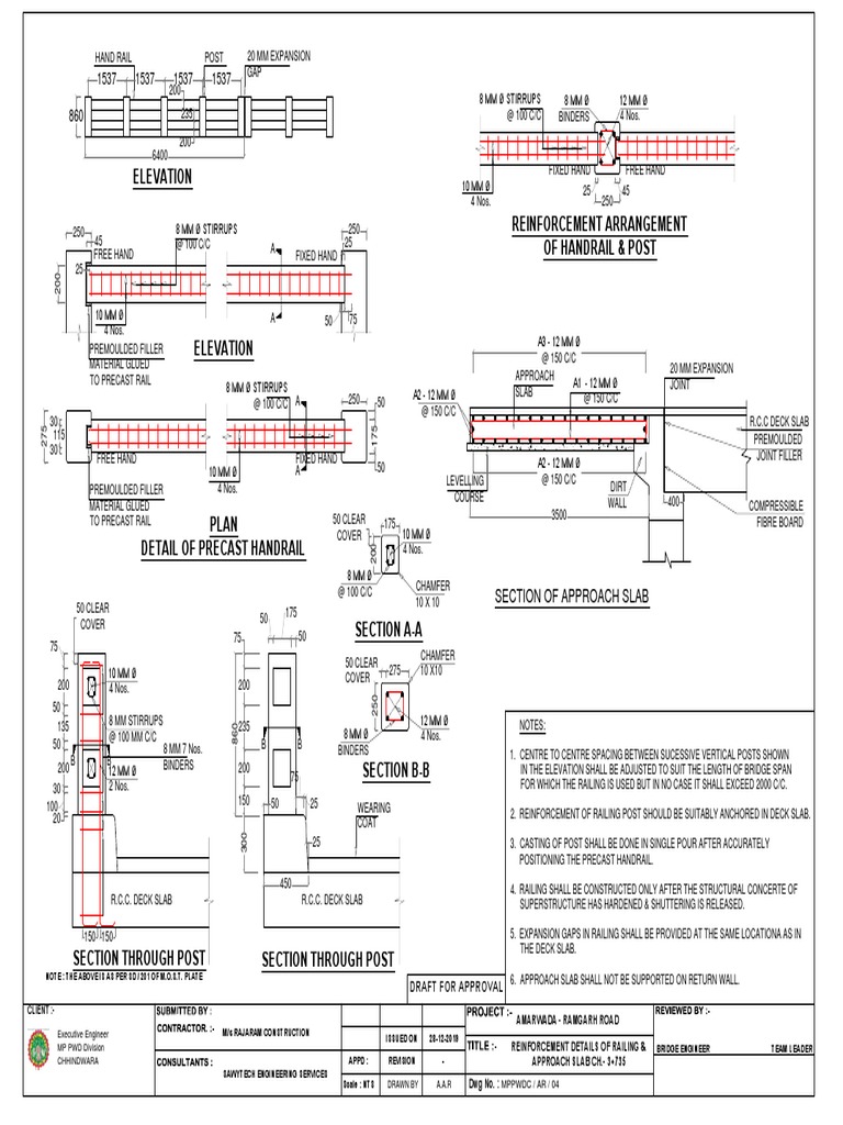 Elevation: Section of Approach Slab | PDF | Civil Engineering ...