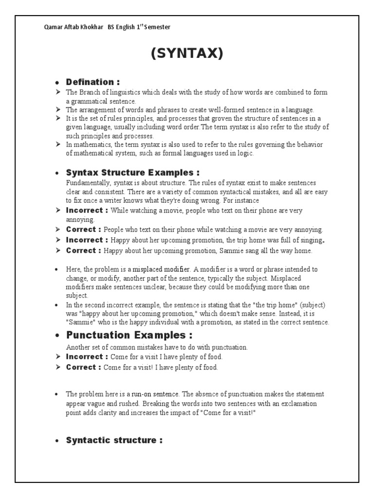 Syntax Assignment | PDF | Phrase | Syntax