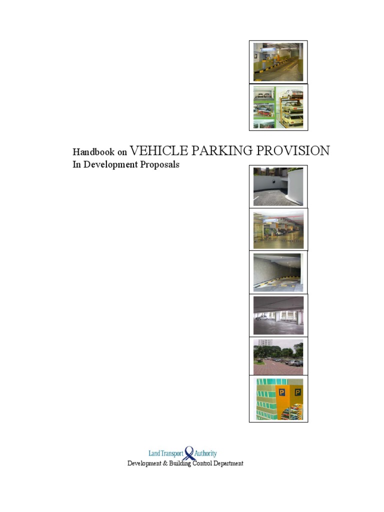 LTA Handbook on Vehicle Parking Standards | PDF | Parking | Lane