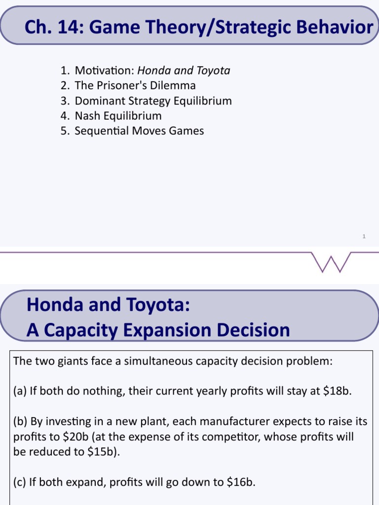 2020 Chapter 14 Game Theory | PDF | Game Theory | Economics Of Uncertainty