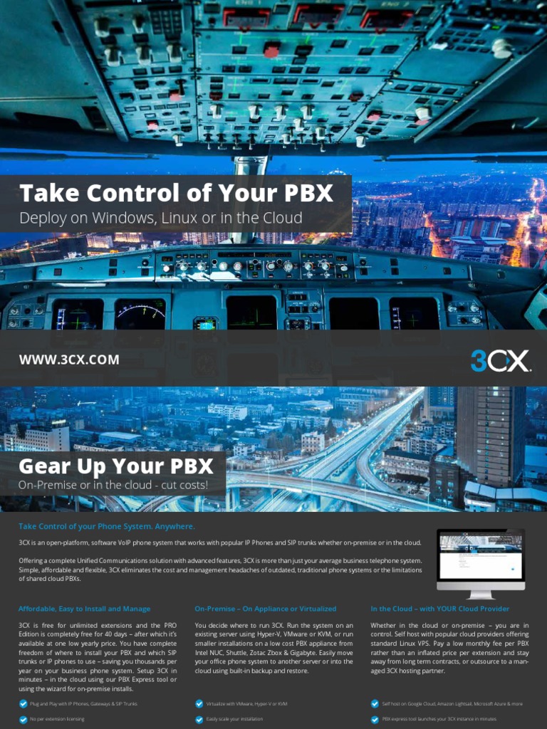 Take Control of Your PBX: Deploy On Windows, Linux or in The Cloud ...