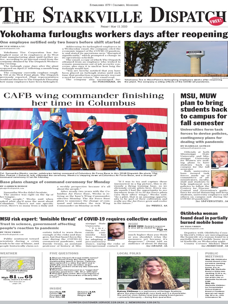 Starkville Dispatch Eedition 5-15-20 PDF | PDF | Risk