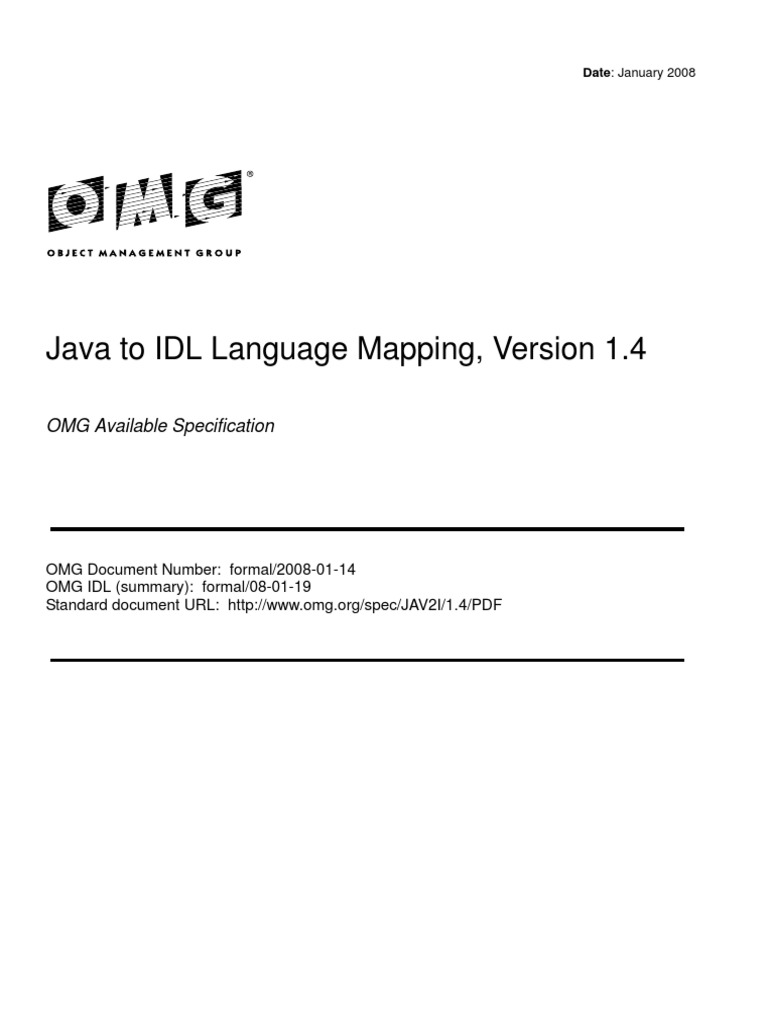 IDLtoJAva PDF | PDF | Common Object Request Broker Architecture | Class (Computer Programming)