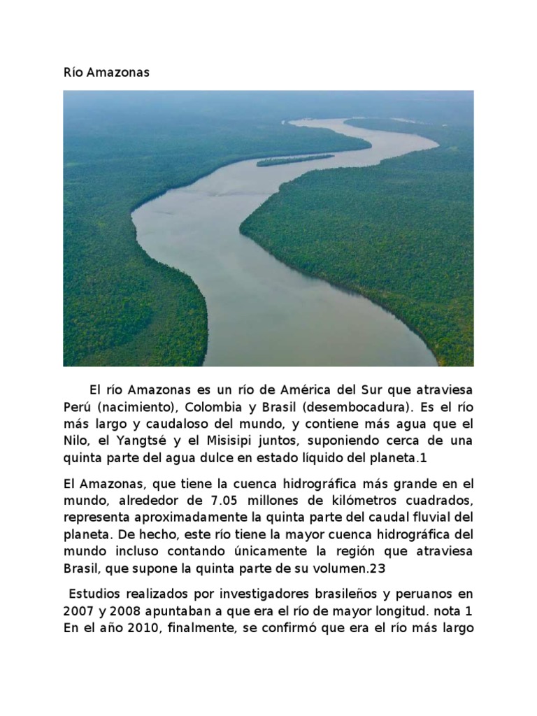 Rios Más Importantes Del Mundo | PDF | Danubio | río Amazonas