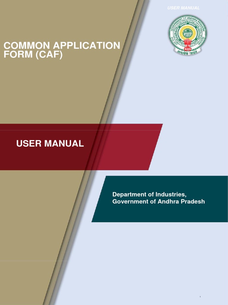 Common Application Form (Caf) : User Manual | PDF | Waste Management ...