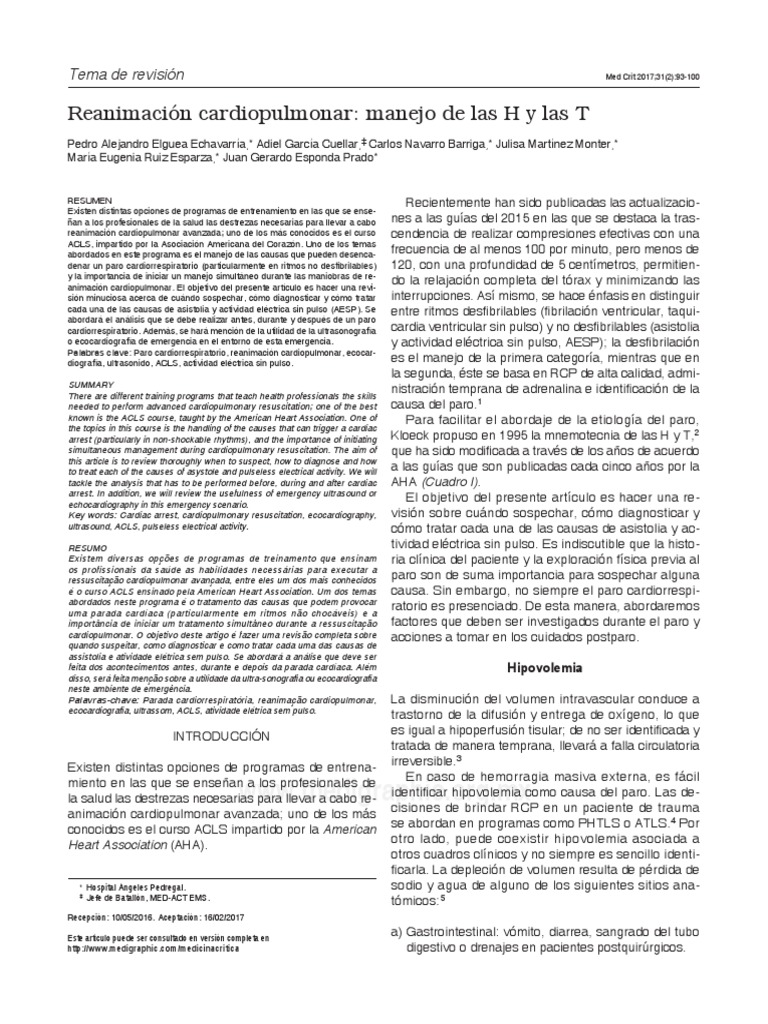 ACLS - 5h 5T | PDF | Infarto de miocardio | Reanimación cardiopulmonar