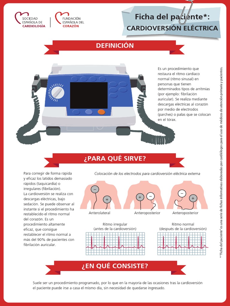 Cardioversion | PDF | Electrofisiología cardíaca | Medicina CLINICA