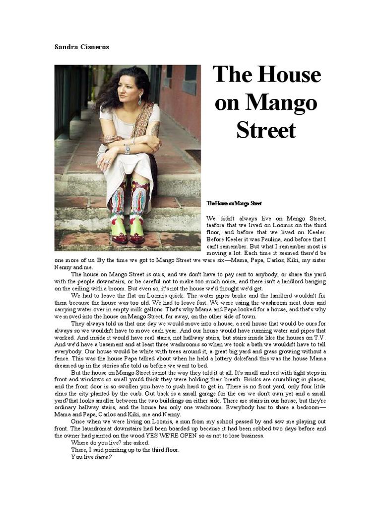 The House On Mango Street: Sandra Cisneros | PDF