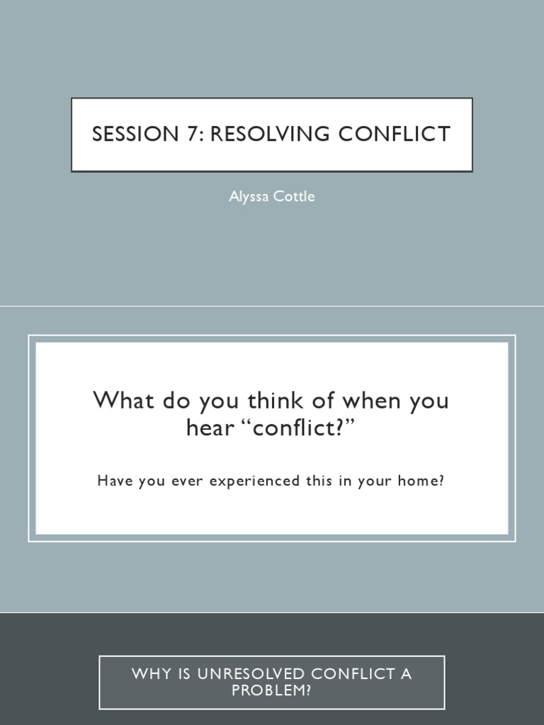 Resolving Conflict | PDF | Jesus