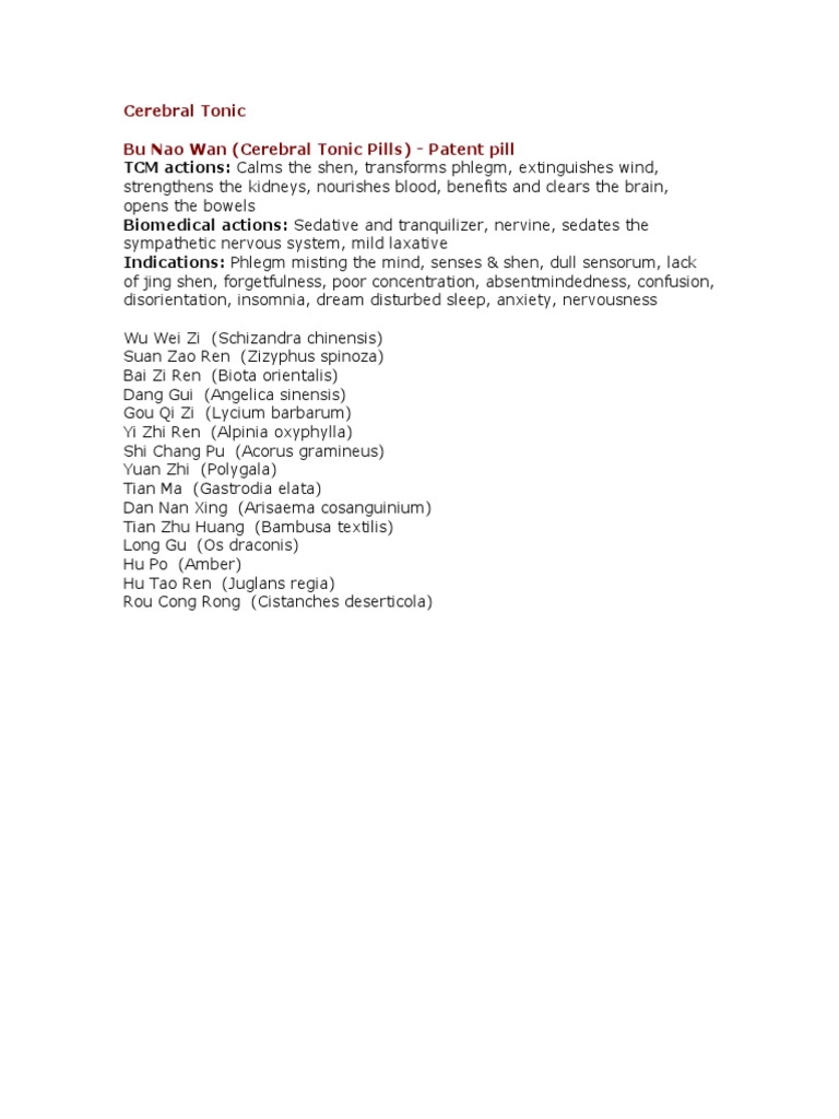 TCM Actions: Calms The Shen, Transforms Phlegm, Extinguishes Wind | PDF ...