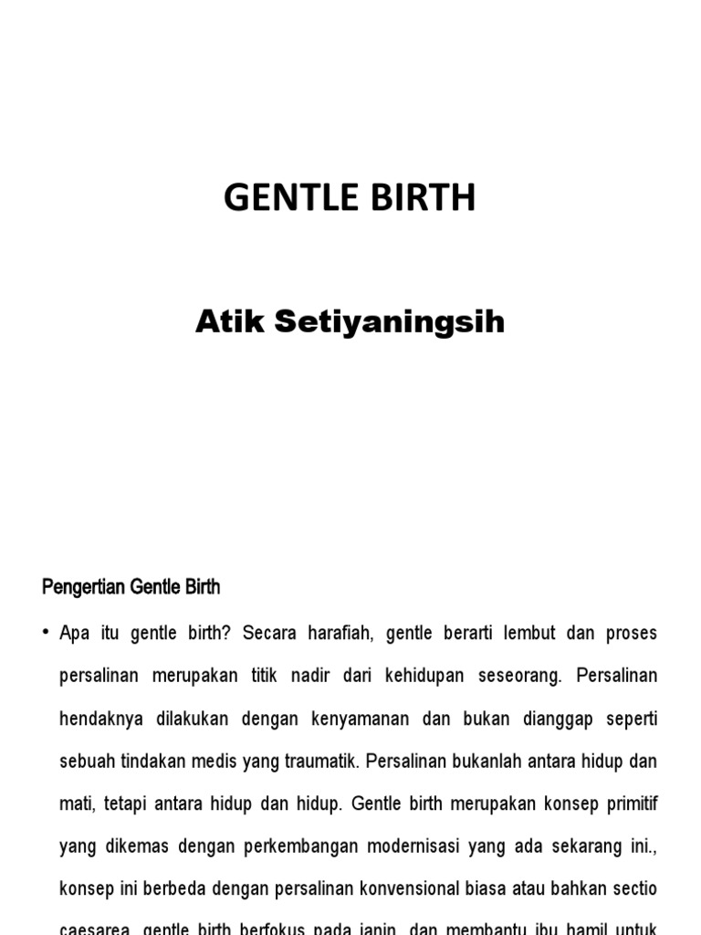 Gentle Birth | PDF