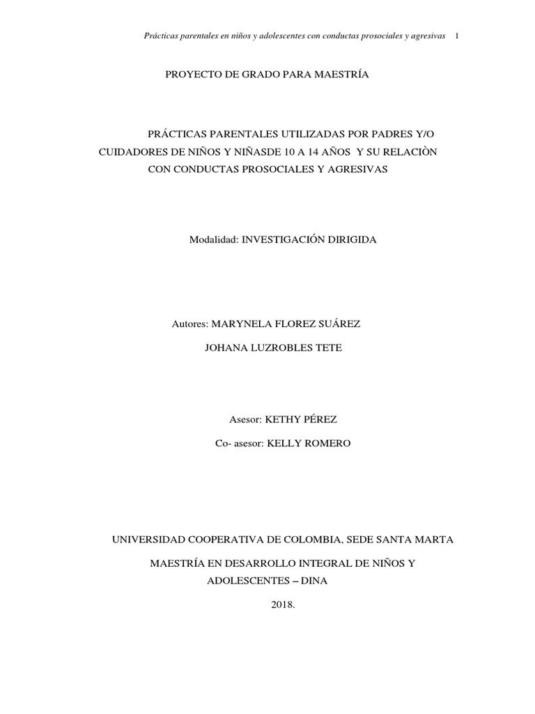 Prácticas Parentales y Conducta Infantil | PDF | Comportamiento | Unicef