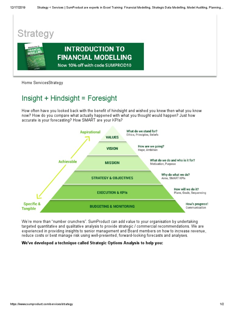 Strategy: Insight + Hindsight Foresight | PDF