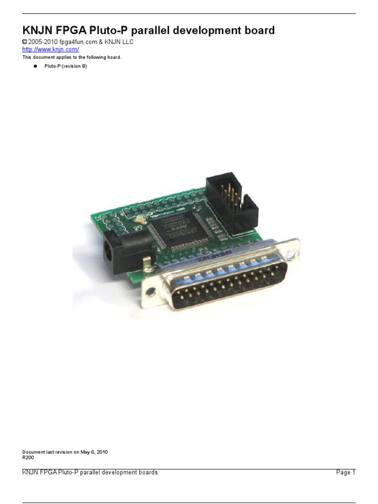 KNJN Fpga Pluto-P Board | PDF | Field Programmable Gate Array | Electronics
