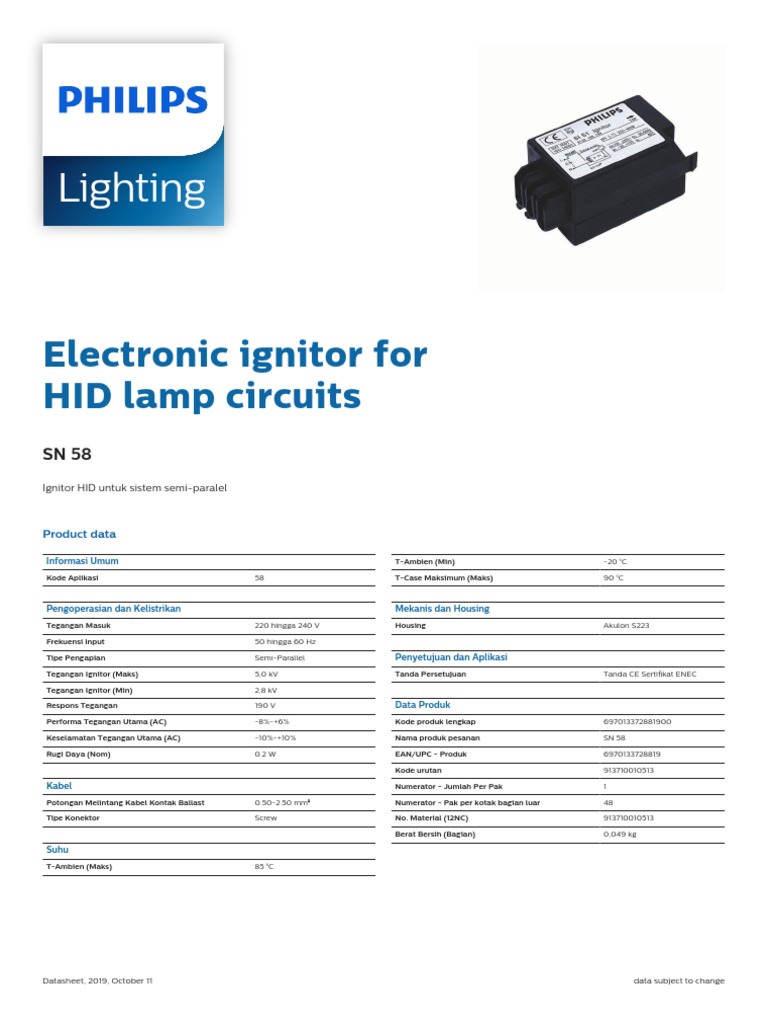 Ignitor SN58 | PDF | Teknologi & Rekayasa