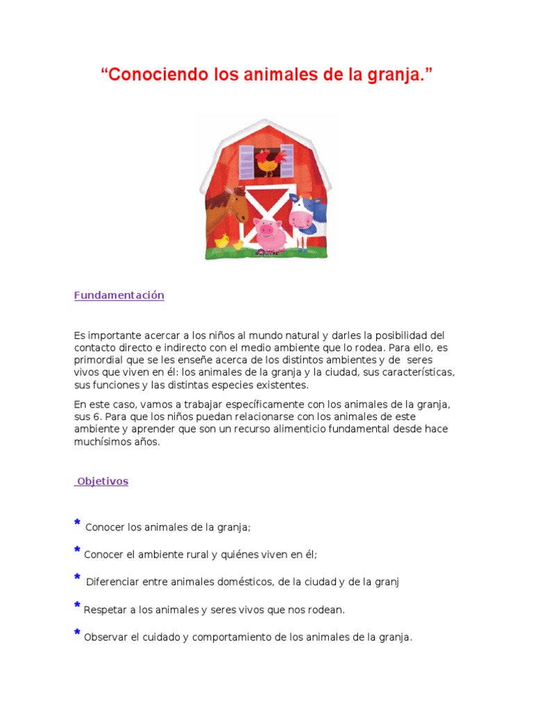 Unidad Didactica La Granja Sala Viol | PDF | Alimentos | Agricultura