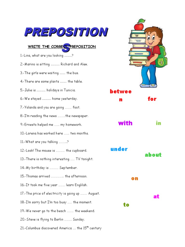 Prepositions-Tests 125073 | PDF