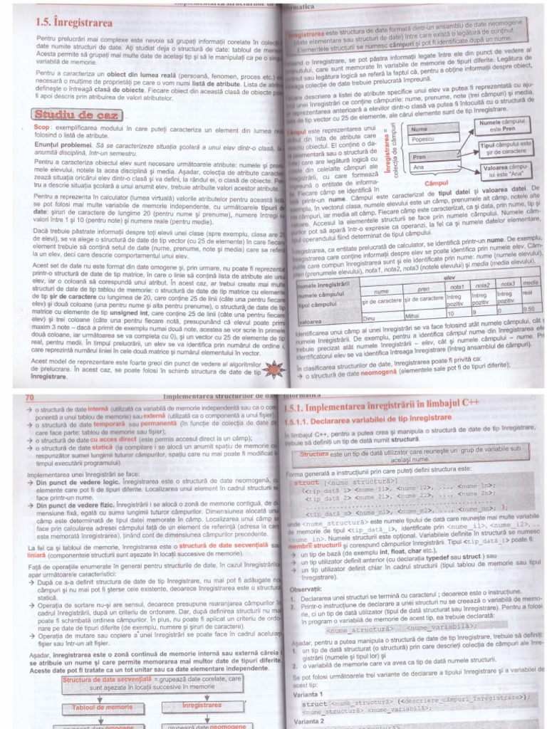Manual Informatica Clasa A X-A Intensiv Structuri Si Liste | PDF
