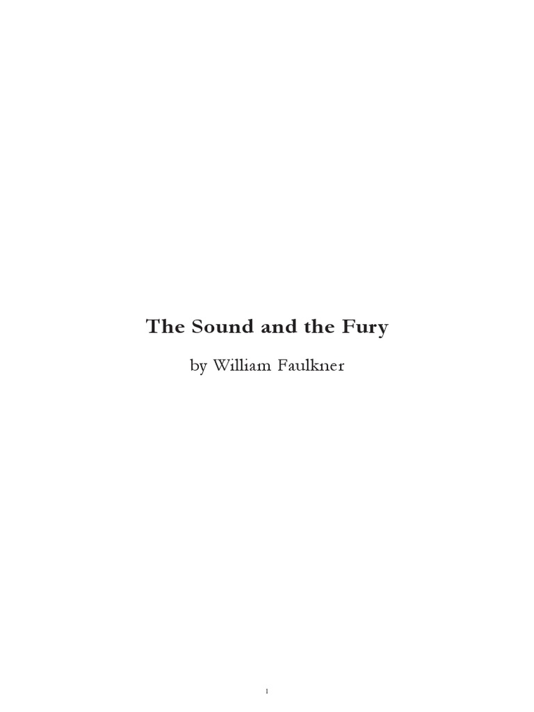 Faulkner William The Sound and The Fury FR en SP SP PDF | PDF