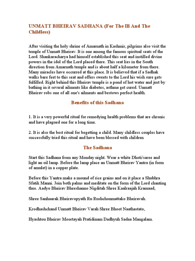 Unmatta Bhairav | PDF | Religious Behaviour And Experience | Religion ...