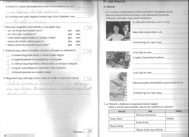 Irodalom Felmérő Füzet 7ady0003 PDF | PDF