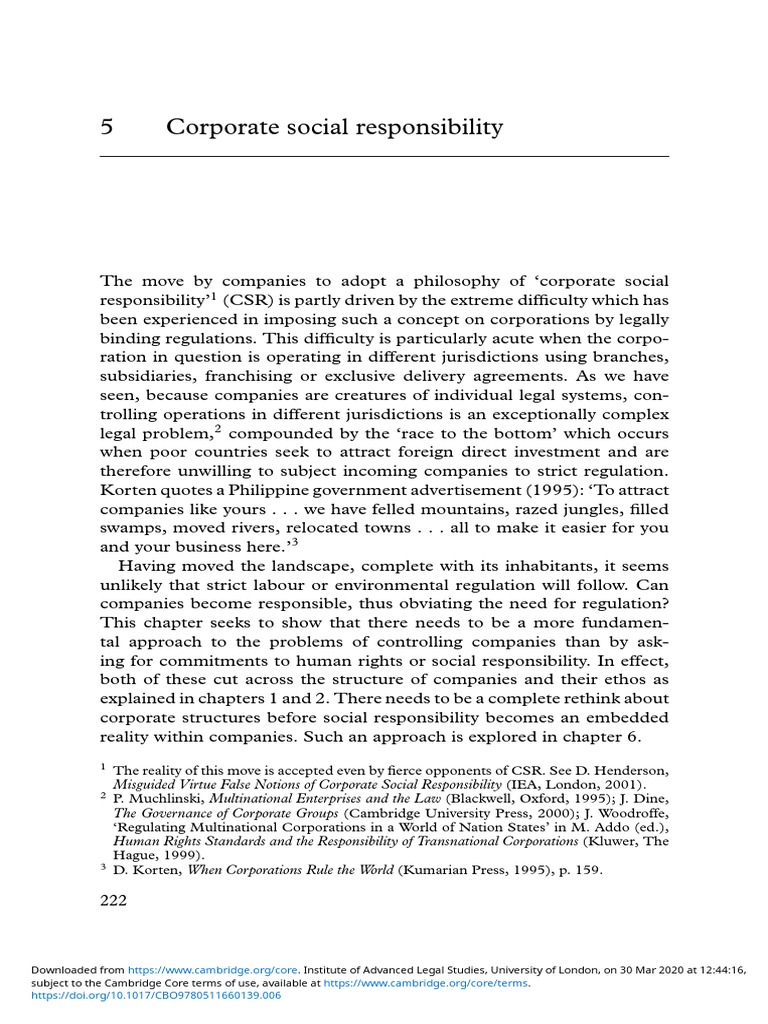 The Challenges of Implementing Corporate Social Responsibility ...