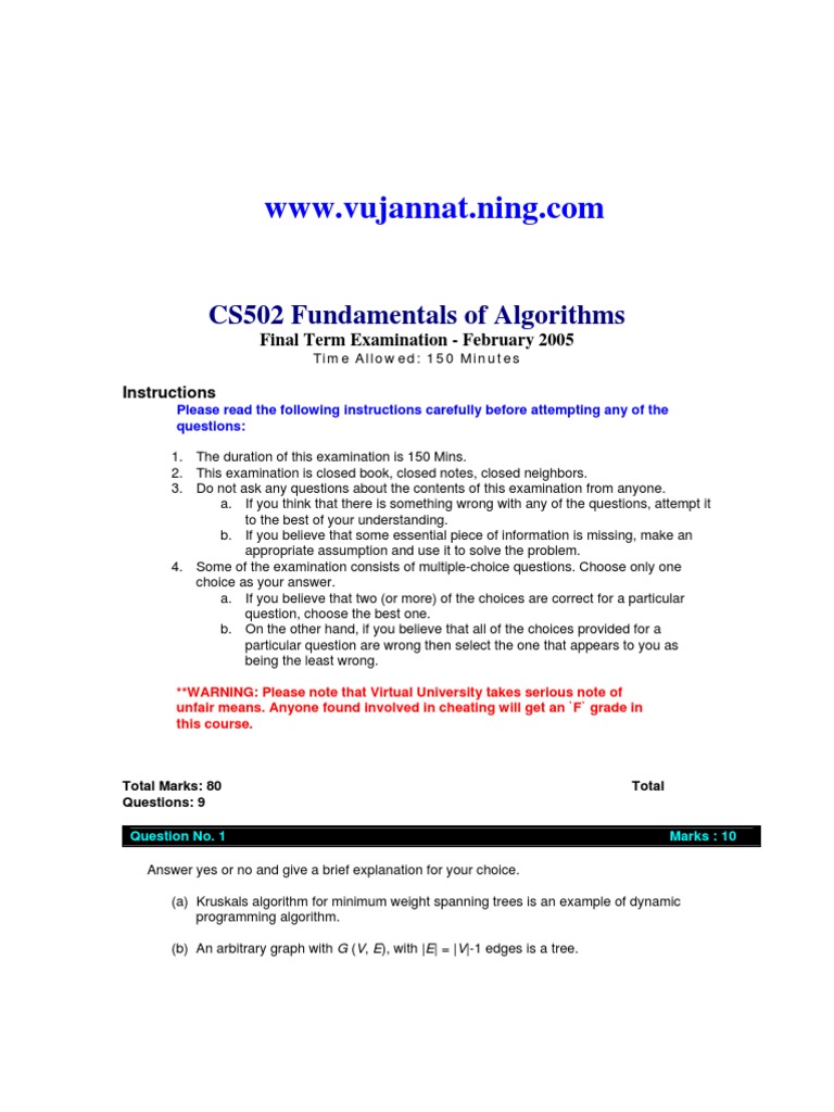 Cs502 Collection of Old Papers | PDF | Time Complexity | Computational Complexity Theory