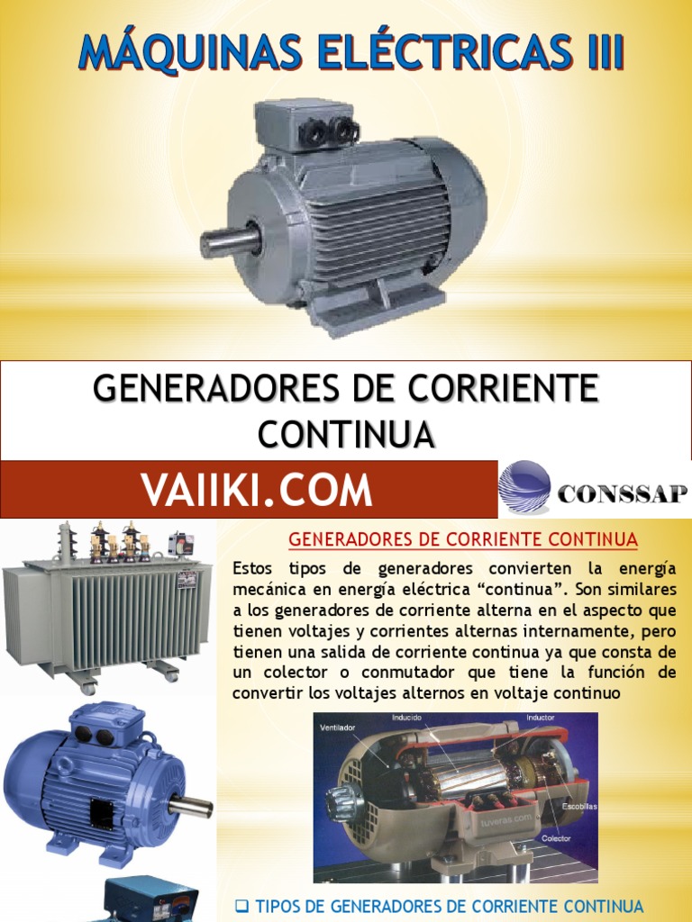 Generadores de Corriente Continua PDF | PDF | Inductor | Generador eléctrico