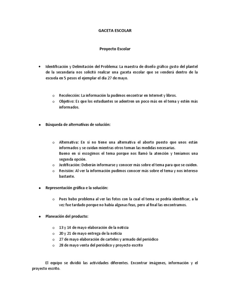 Gaceta Escolar | PDF | Información | Cognición