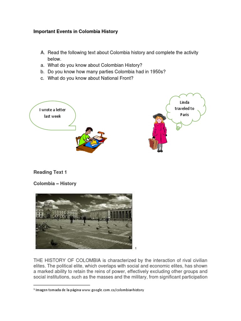 Colombia History Reading PDF | PDF | Business