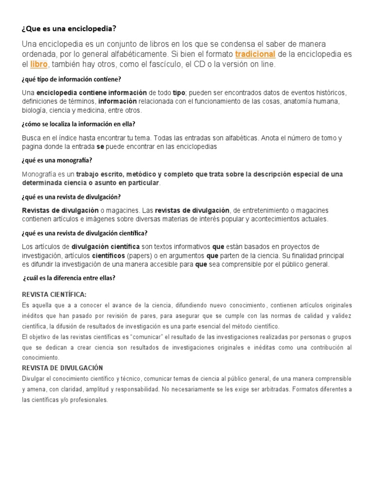 Que Es Una Enciclopedia | PDF