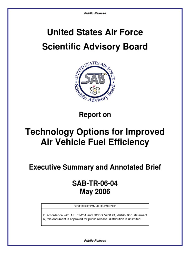 Technology Options For Improved Air Vehi | PDF | Energy And Resource ...