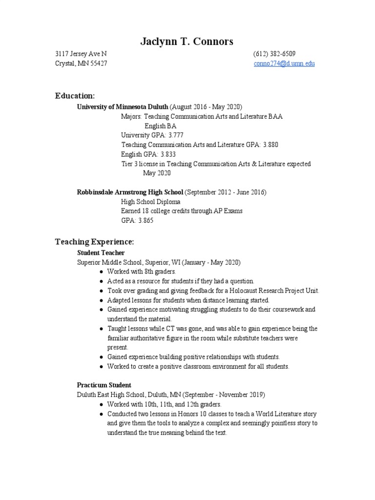 Connors J | PDF | Teachers | Education Theory