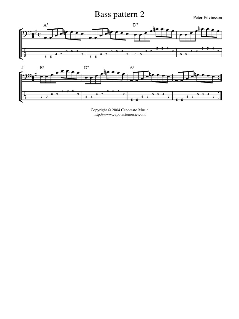 Bass Pattern 2: Peter Edvinsson | PDF