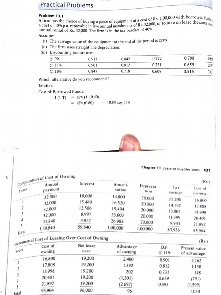 Leasing Problems | PDF | Net Present Value | Present Value
