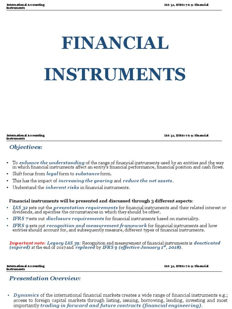 Financial instruments-IAS | PDF | Bonds (Finance) | International ...