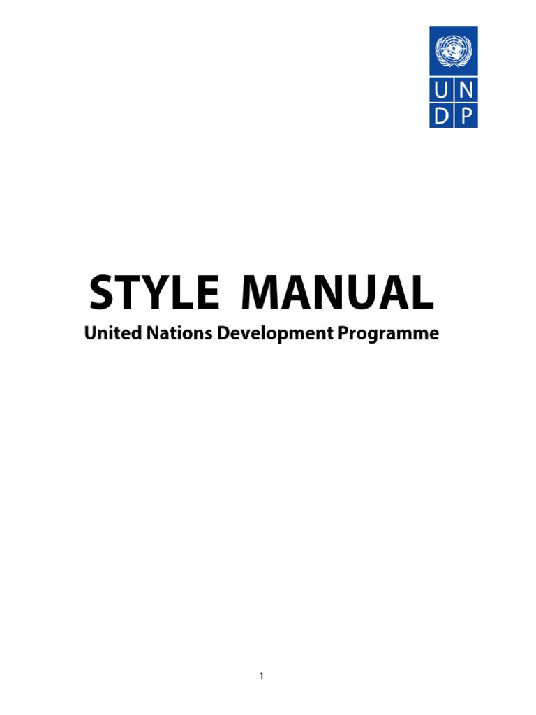 UNDP Style Manual and Guidelines | PDF | Acronym | Quotation Mark