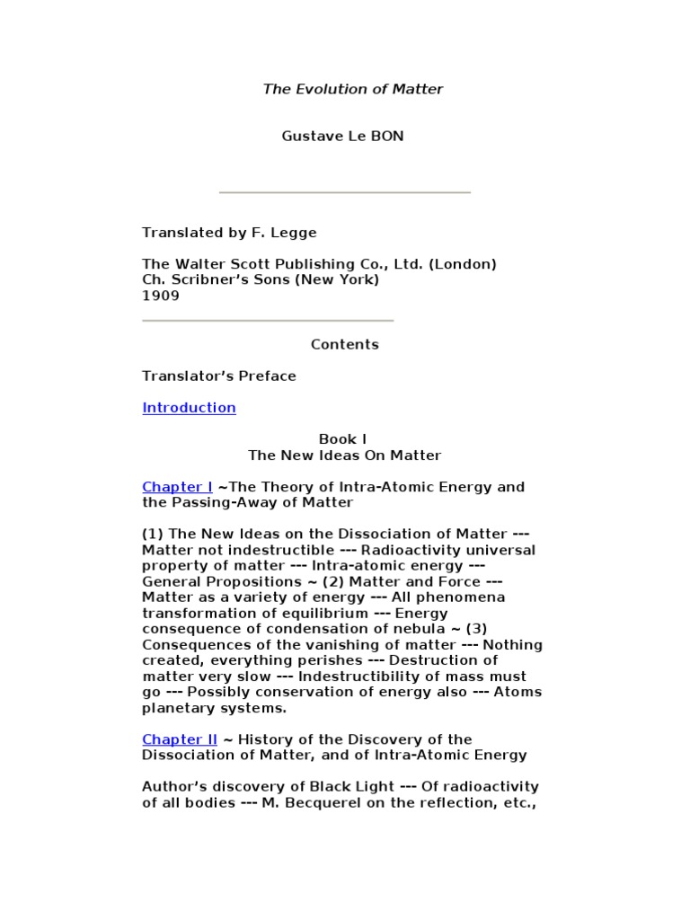 The Evolution of Matter | PDF | Matter | Radioactive Decay