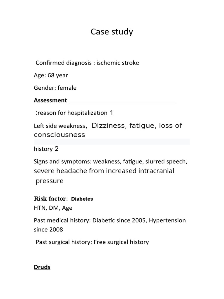 Stroke Patient Case Study