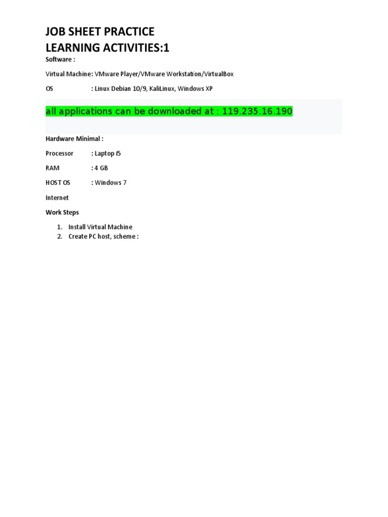Jobsheet1 Revisi | PDF | Operating System | Microsoft Windows