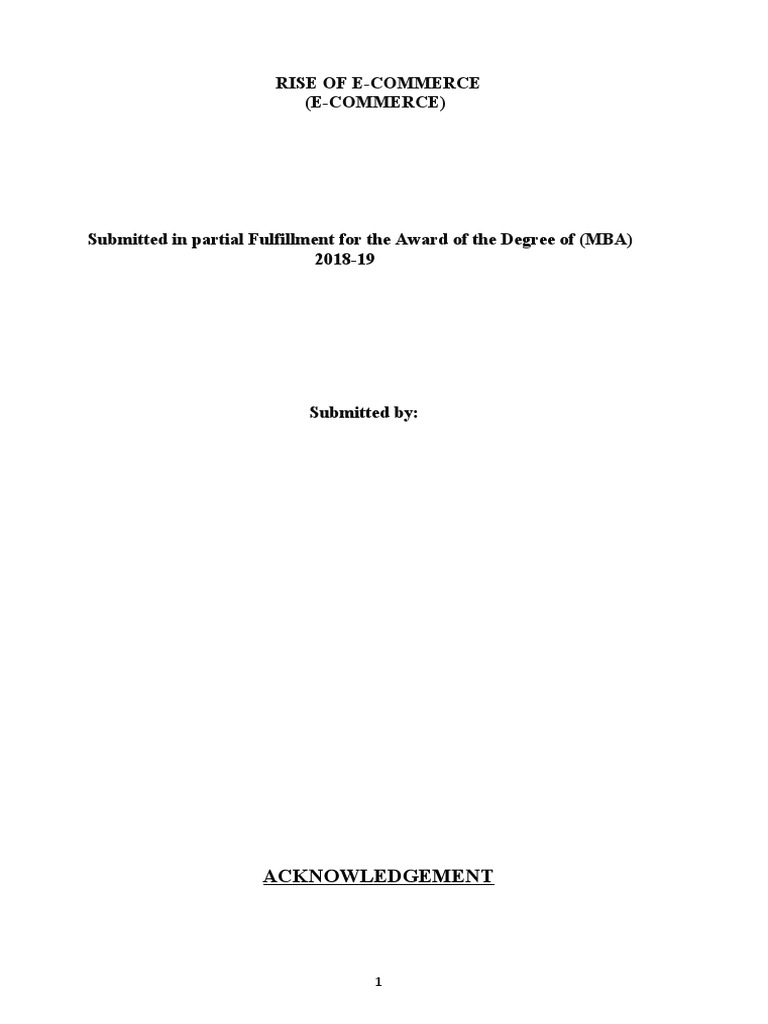 E Commerce Project | PDF | Online Shopping | Retail