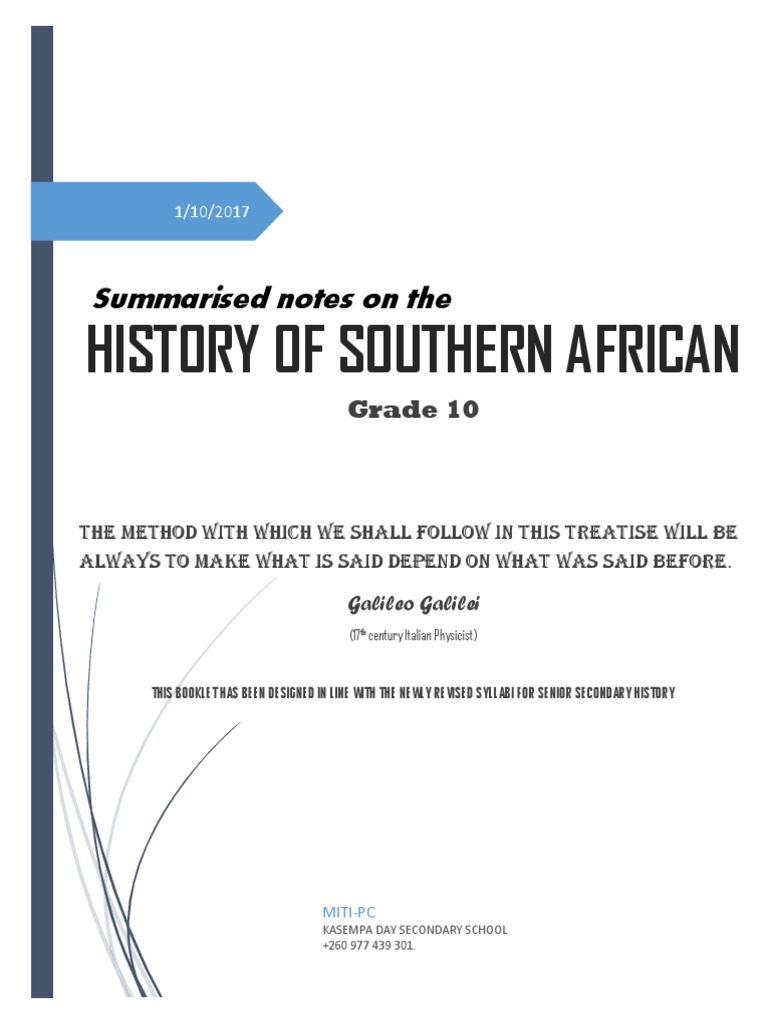 A Comprehensive Overview of the History of Southern Africa: From Early ...