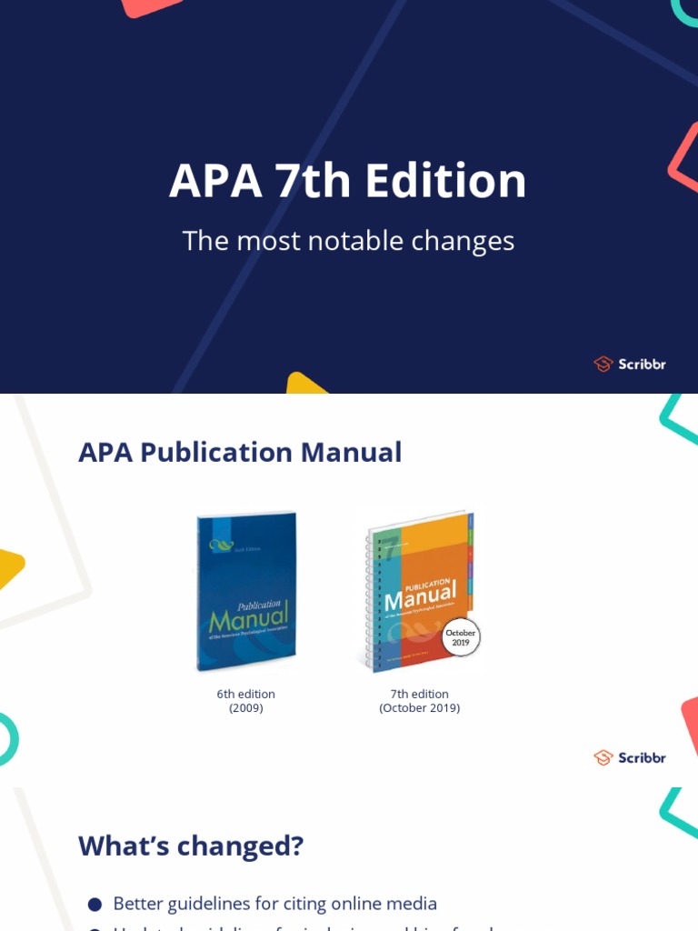 APA 7th Edition: The Most Notable Changes | PDF | Apa Style | Written ...