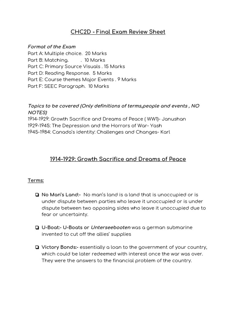 History Review Grade 10 | Download Free PDF | Canada | Pierre Trudeau