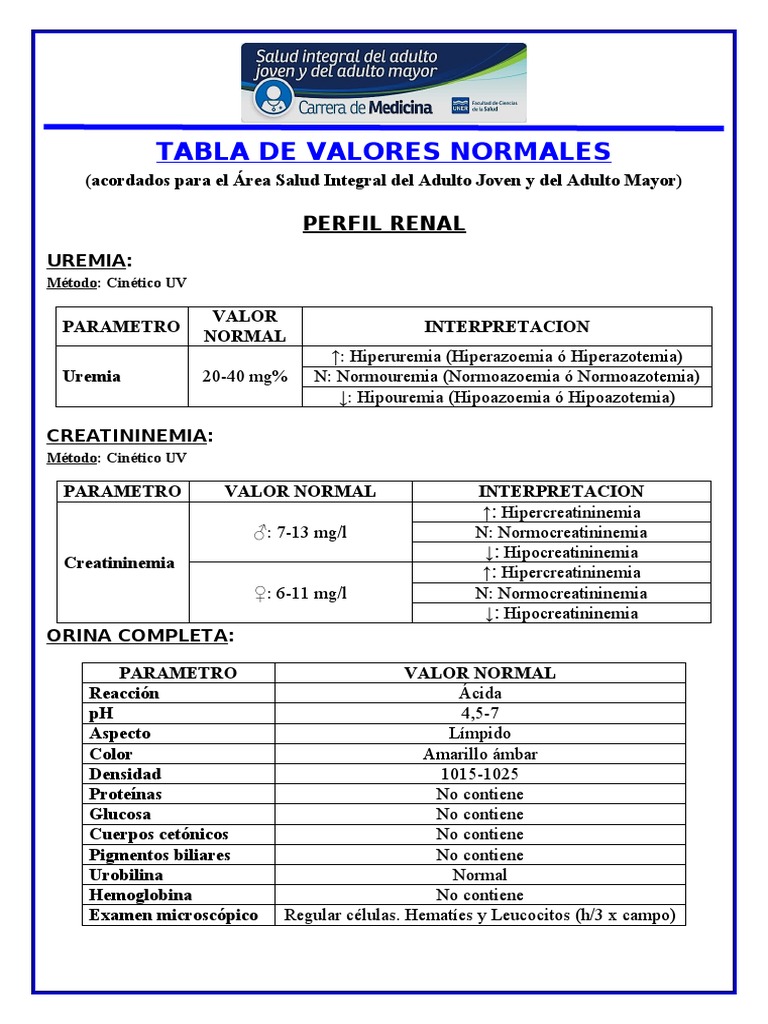 Perfil Renal - Interpretacion | PDF